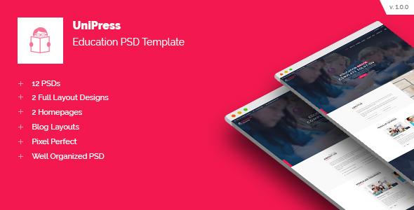 Unipress Education PSD Template by CodeTides | ThemeForest