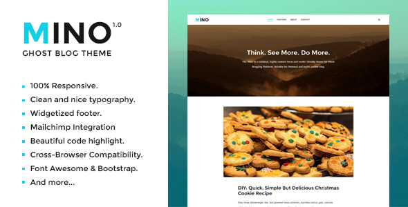 Mino - Content Focused Ghost Blog Theme by GBJsolution | ThemeForest