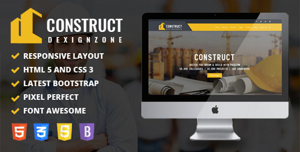 Construct : Construction, Building & Maintenance Business Template by dexignzone