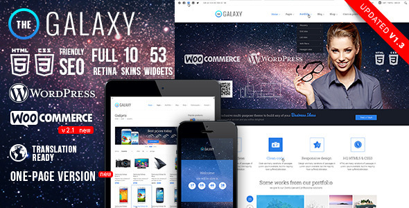 The Galaxy WP - Responsive Multi-Purpose Theme - Professional WordPress Themes