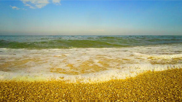 Wave Beach and Gold Sand by GrafOleg | VideoHive