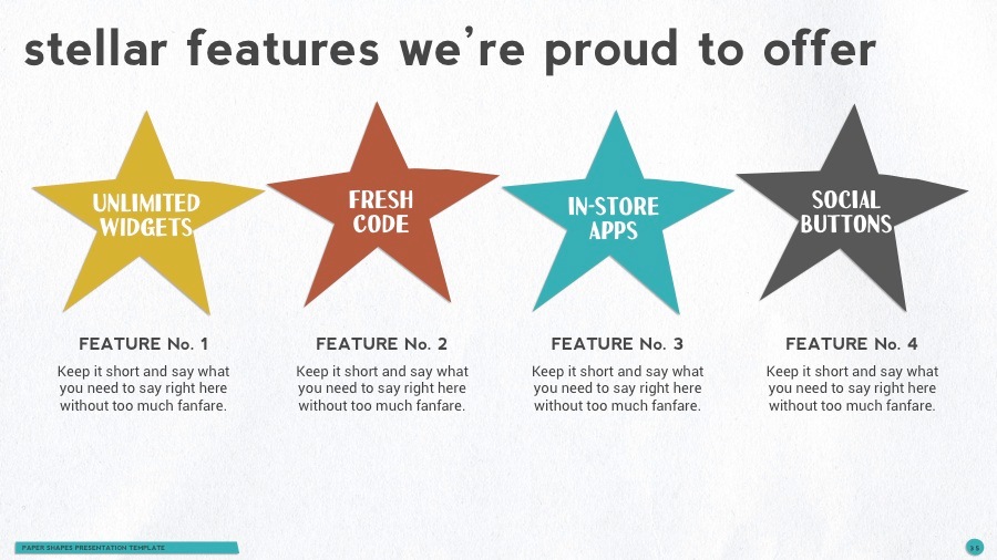 Paper Shapes Powerpoint Presentation Templates by 83MUNKIS | GraphicRiver