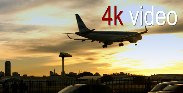 Airplanes Landing In Airport by ManManStudio | VideoHive