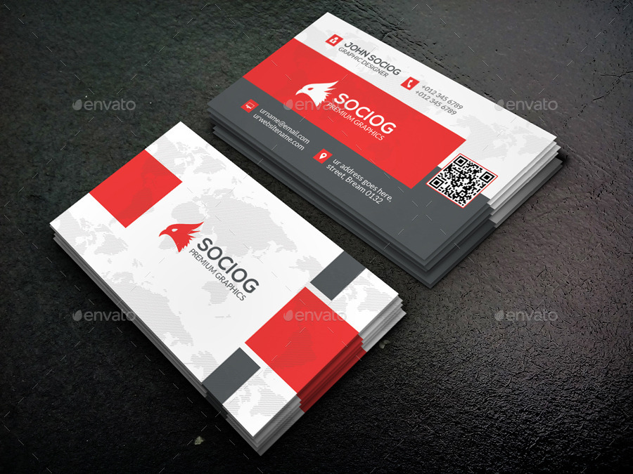 Corporate Business Card by -axnorpix | GraphicRiver