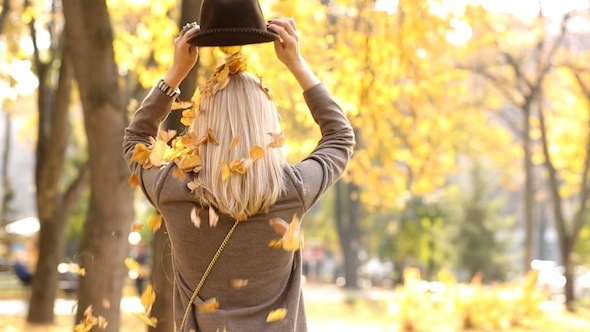 Woman Under The Autumn Leaves by snarkonmars | VideoHive