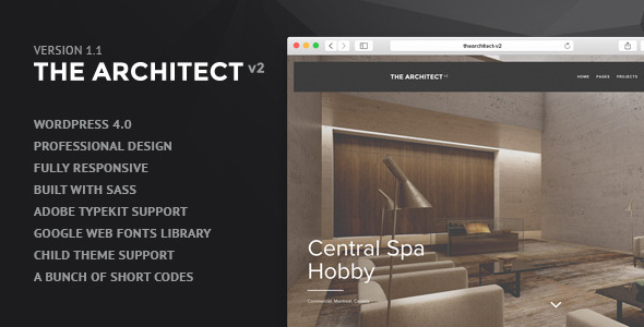 The Architect v2 - WordPress Theme for Architects | Responsive Nulled Themes