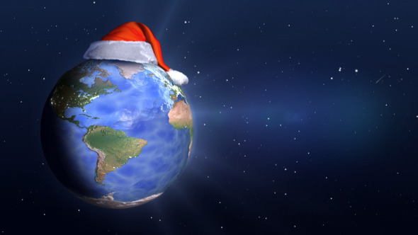Christmas Earth Background by fastfoot | VideoHive