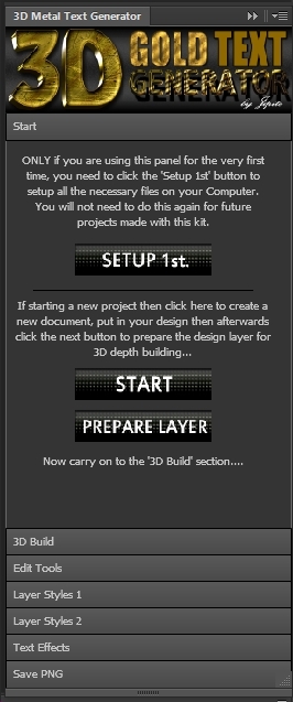 3D Gold Text Generator Panel by Jipito | GraphicRiver