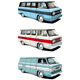 Retro van set by busja | GraphicRiver