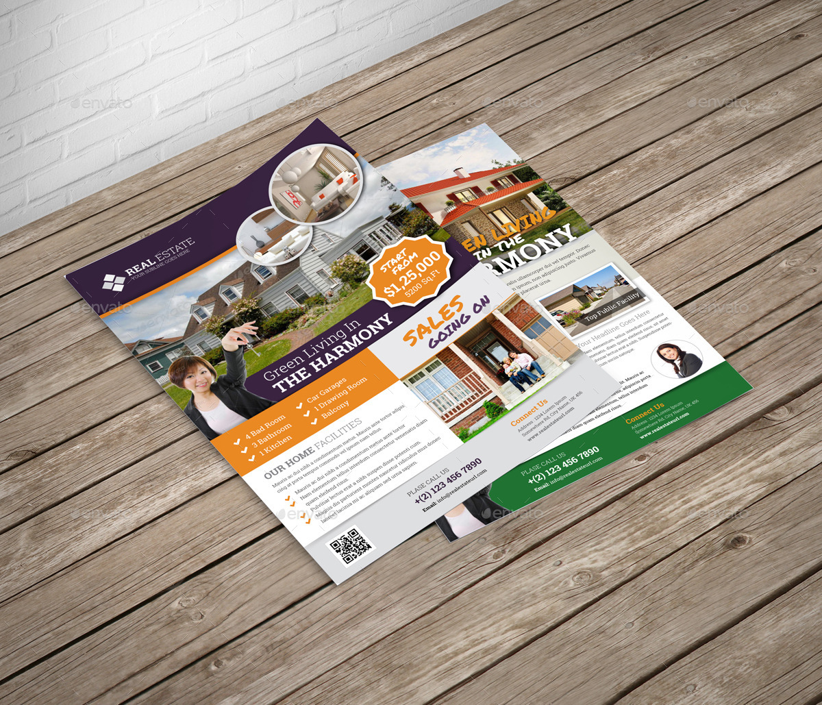 Real Estate Flyer Indesign Template v2 by JanySultana | GraphicRiver