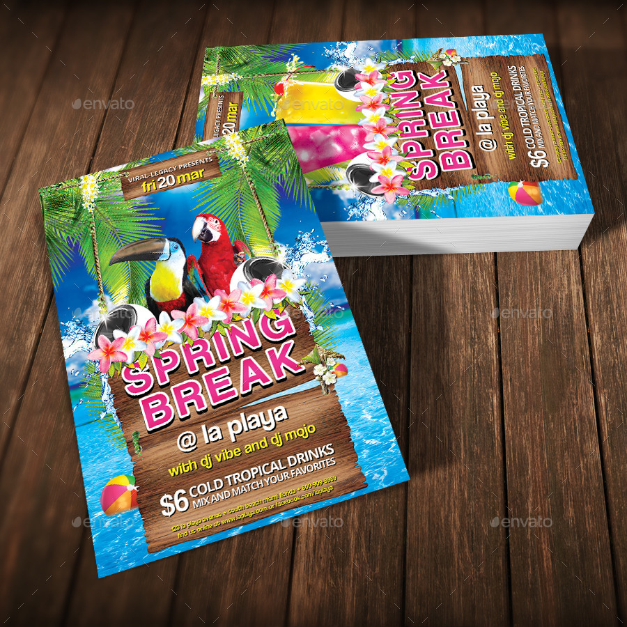 Spring Break Party Flyer by Viral-Legacy | GraphicRiver