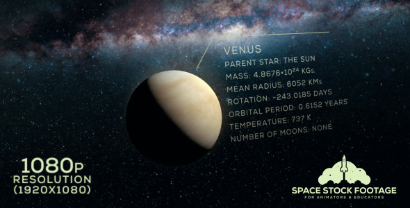 True Color Venus - Info by SpaceStockFootage | VideoHive