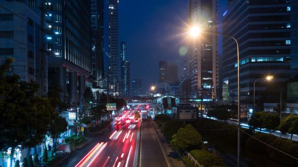 Night City Traffic by Nuwanhaha | VideoHive