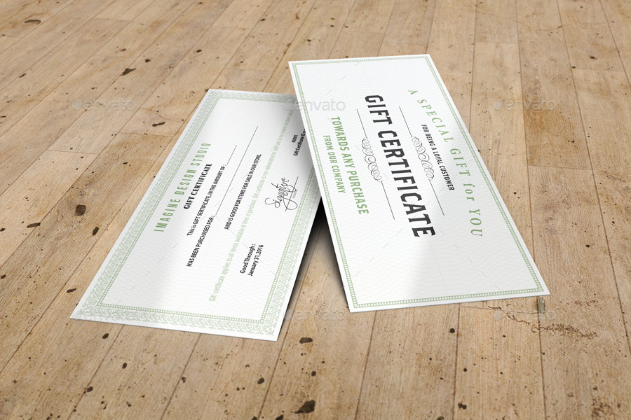 Gift Certificate Mockup by BaGeRa | GraphicRiver