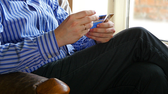 Business Person Throwing Credit Cards by UltraHDenis_new | VideoHive