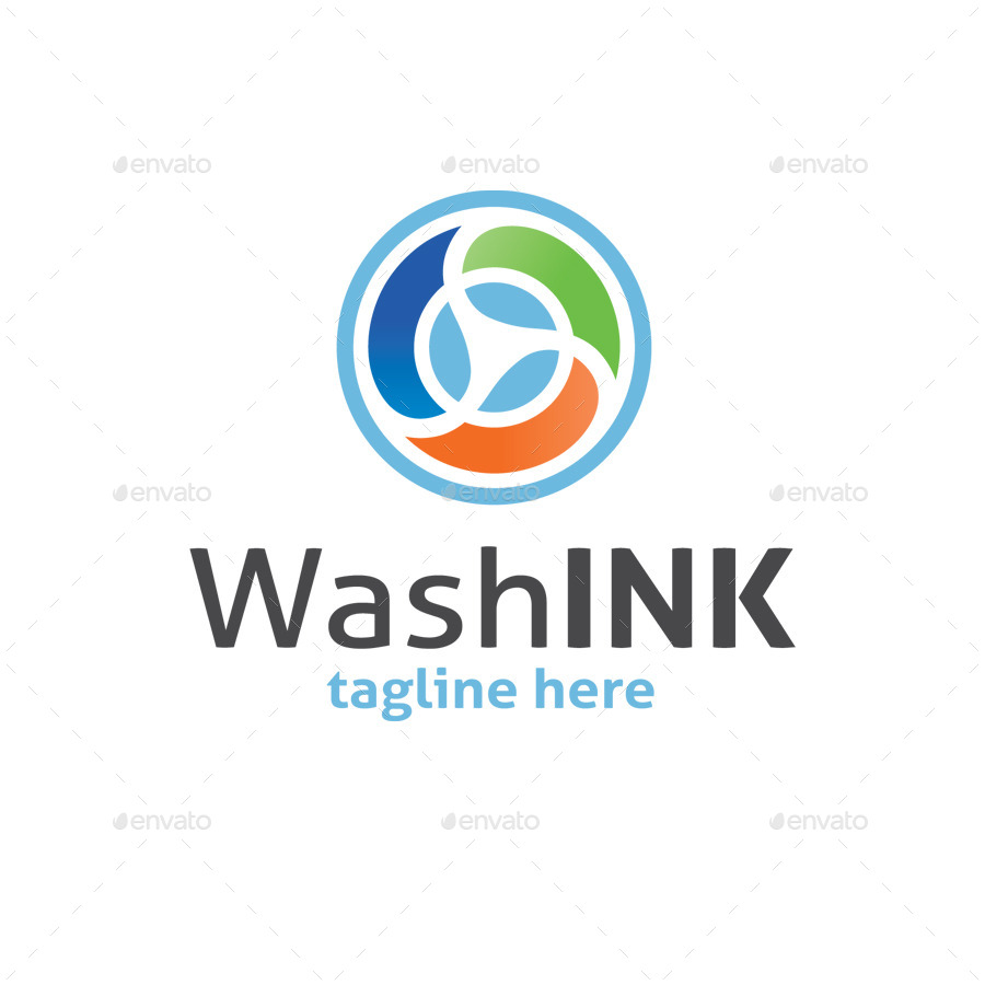 WashINK Logo by SuperPencil | GraphicRiver