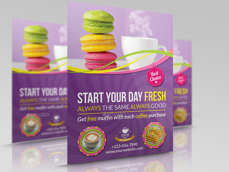 Cafe Restaurant Flyer Template Vol.4 by OWPictures | GraphicRiver