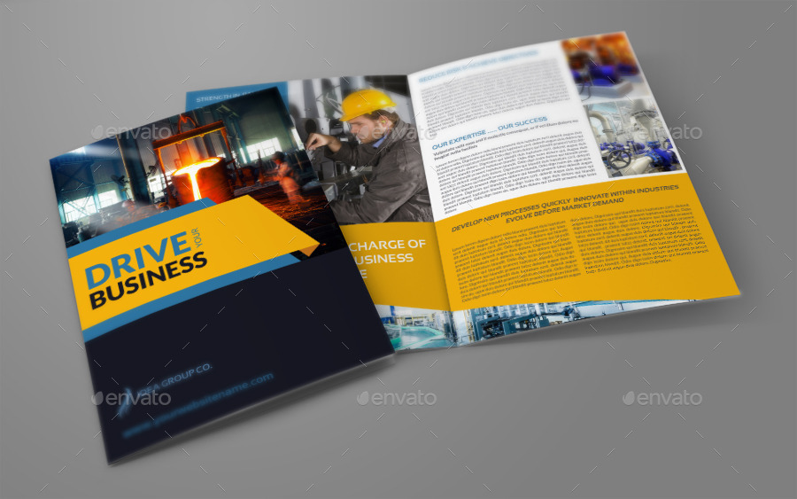 Industrial Company Brochure Bi-Fold Template Vol2 by OWPictures ...