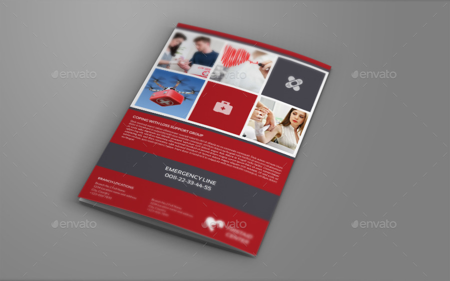 First Aid Brochure Bi-Fold Template by OWPictures | GraphicRiver