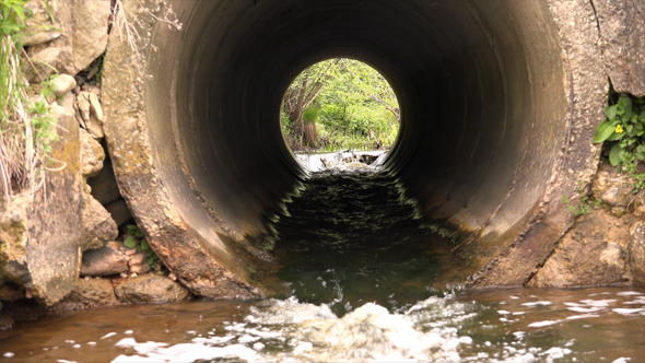 Culvert- Water Pipes Under Road by Duksi | VideoHive