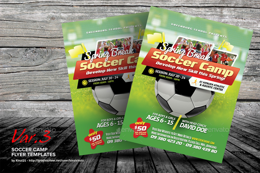Soccer Camp Flyer Templates by kinzishots | GraphicRiver