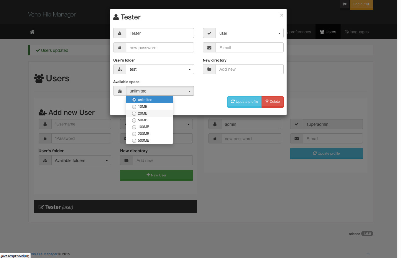 PHP Scripts - Veno File Manager - host and share files | CodeCanyon