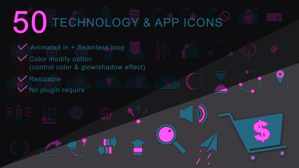 Technology Icons by johnfl051 | VideoHive