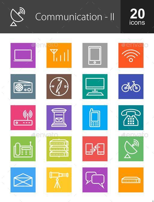 2070 Vector Multicolor B/G Line Icons by IconBunny | GraphicRiver
