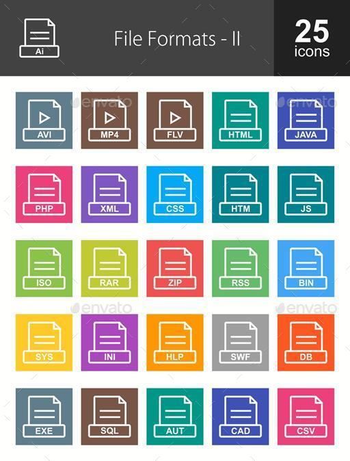 2070 Vector Multicolor B/G Line Icons by IconBunny | GraphicRiver
