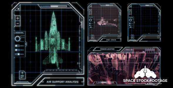 Modular HUD Kit 3 - Military by SpaceStockFootage | VideoHive