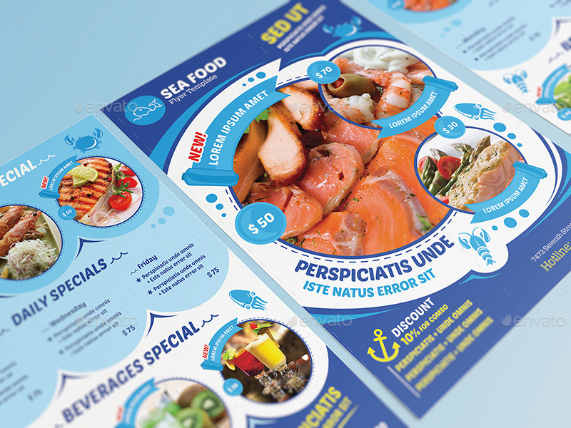 Seafood Restaurant - Flyer Template by wutip2 | GraphicRiver