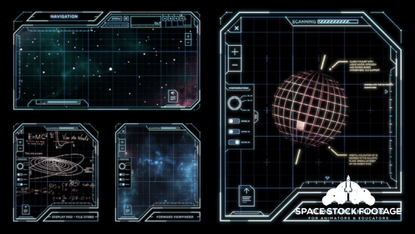 Futuristic Computer Display - Space by SpaceStockFootage | VideoHive