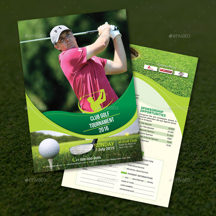 Golf Tournament Flyer Template V4 by aam360 | GraphicRiver