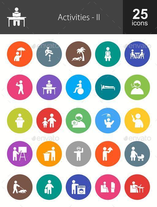 2070 Vector Colorful Round Flat Icons by IconBunny | GraphicRiver