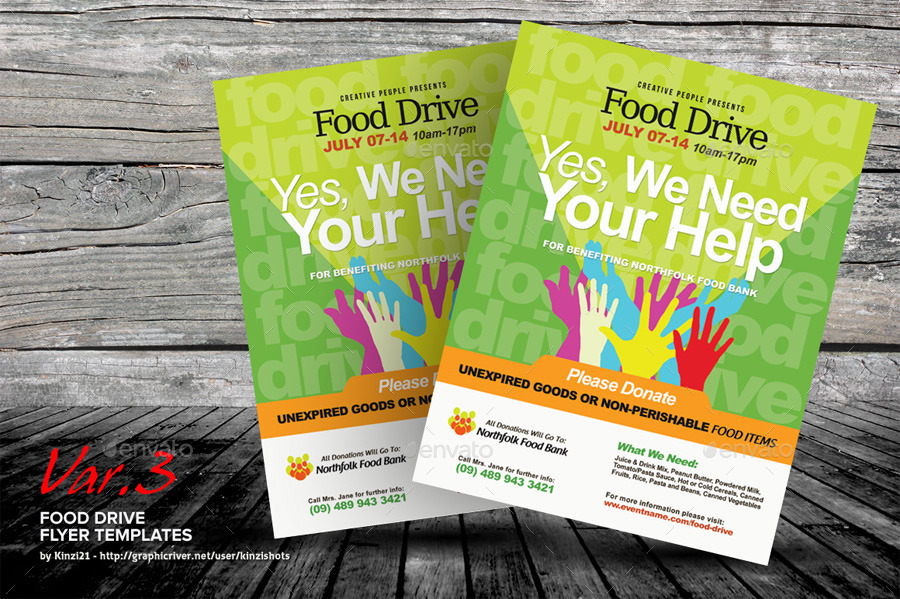 Food Drive Flyer Template by kinzishots | GraphicRiver