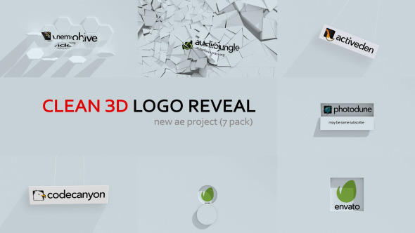 Clean 3d Logo Reveal by TranSMaxX | VideoHive