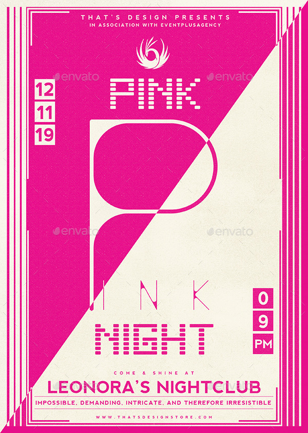 Color Themed Party Flyer Template by lou606 | GraphicRiver