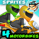 Racing Motorbike 2D Game Character Sprites by pasilan | GraphicRiver