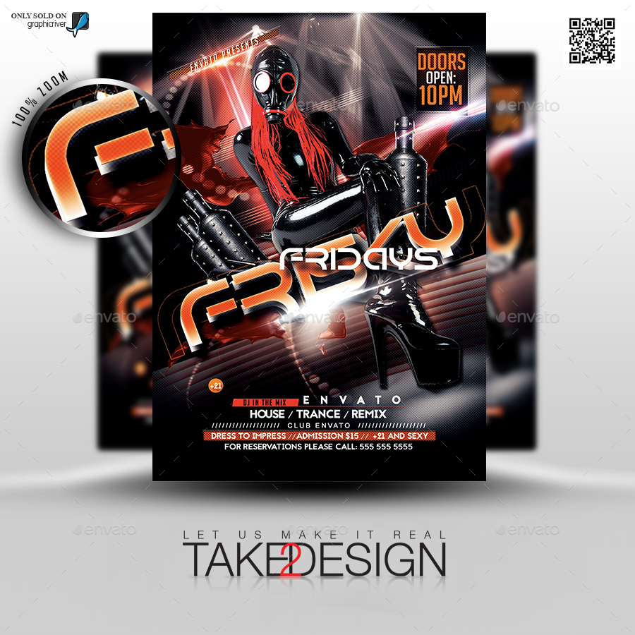 Frisky Fridays Flyer Template by Take2Design | GraphicRiver