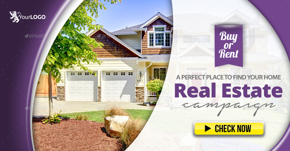 Real Estate Web & Facebook Banners by Belegija | GraphicRiver