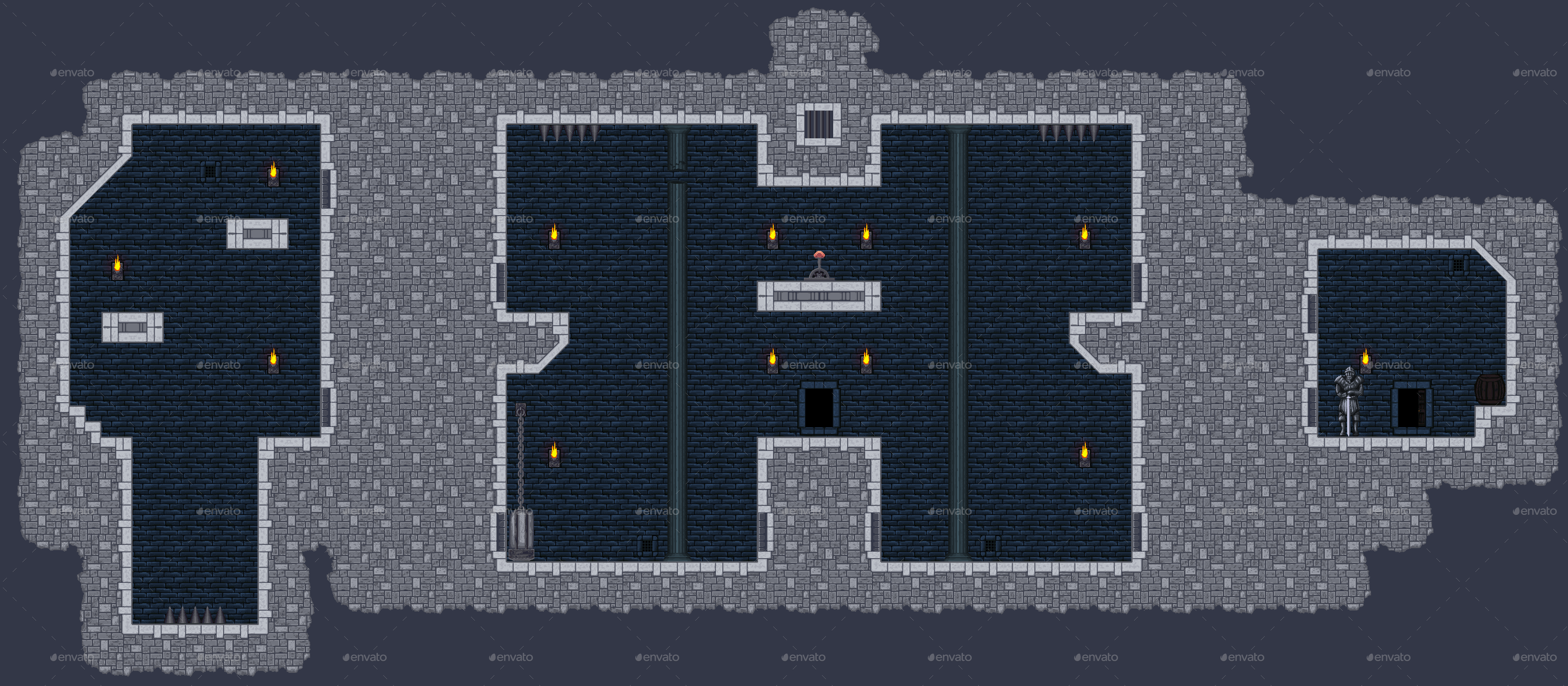 2d Game Tileset Castle by wkgab | GraphicRiver