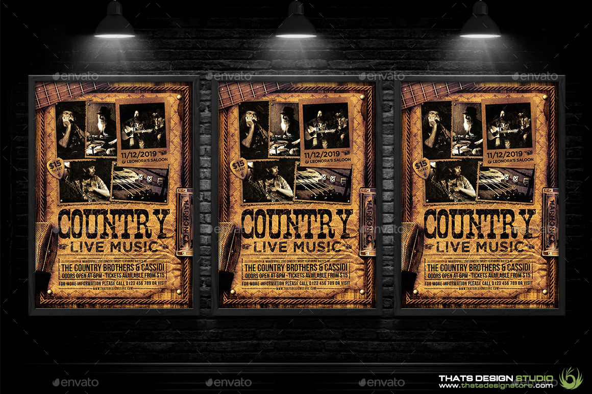 Country Live Flyer Template V3 by lou606 | GraphicRiver
