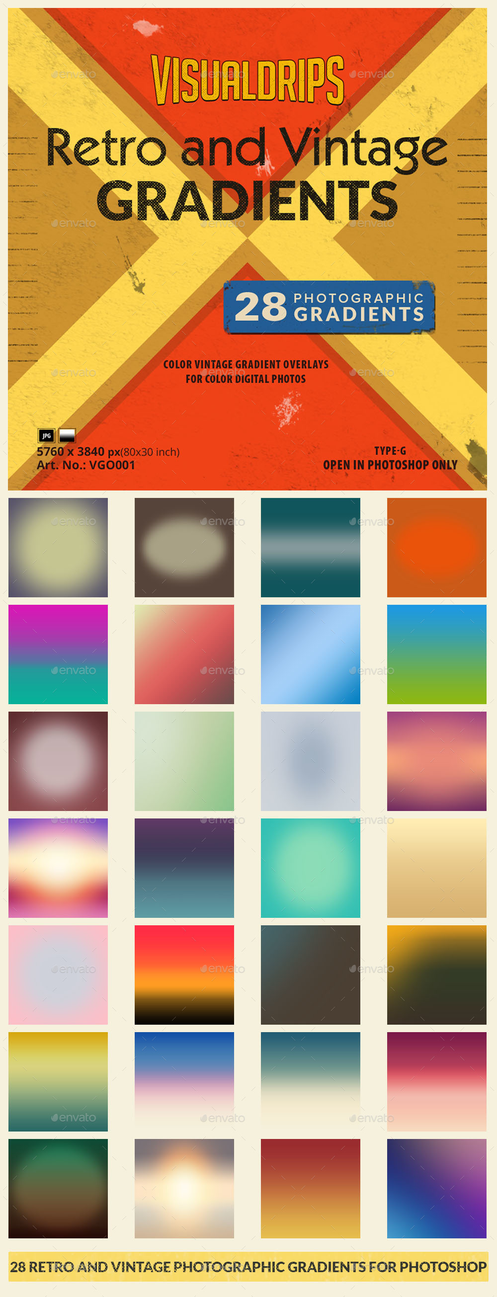 Vintage Gradients Vol.1 by visualdrips | GraphicRiver