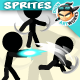 Stickman Character Sprites 05 by pasilan | GraphicRiver