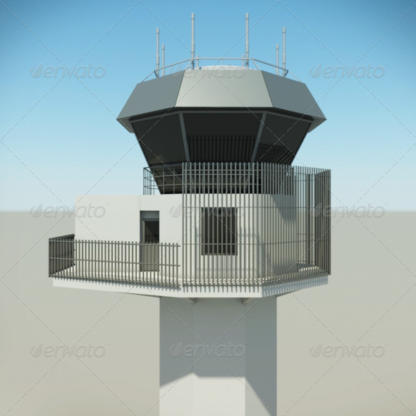 Airport Control Tower by Digital_Storymakers | 3DOcean
