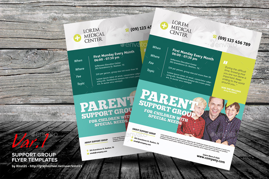 Support Group Flyer Templates by kinzi21 | GraphicRiver