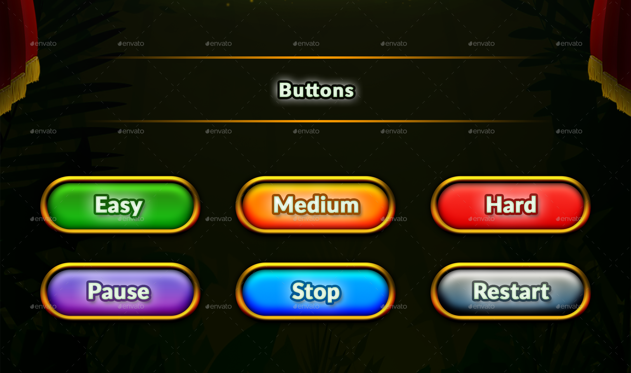 Precious Game GUI Set by Potenzaglobalsolutions | GraphicRiver