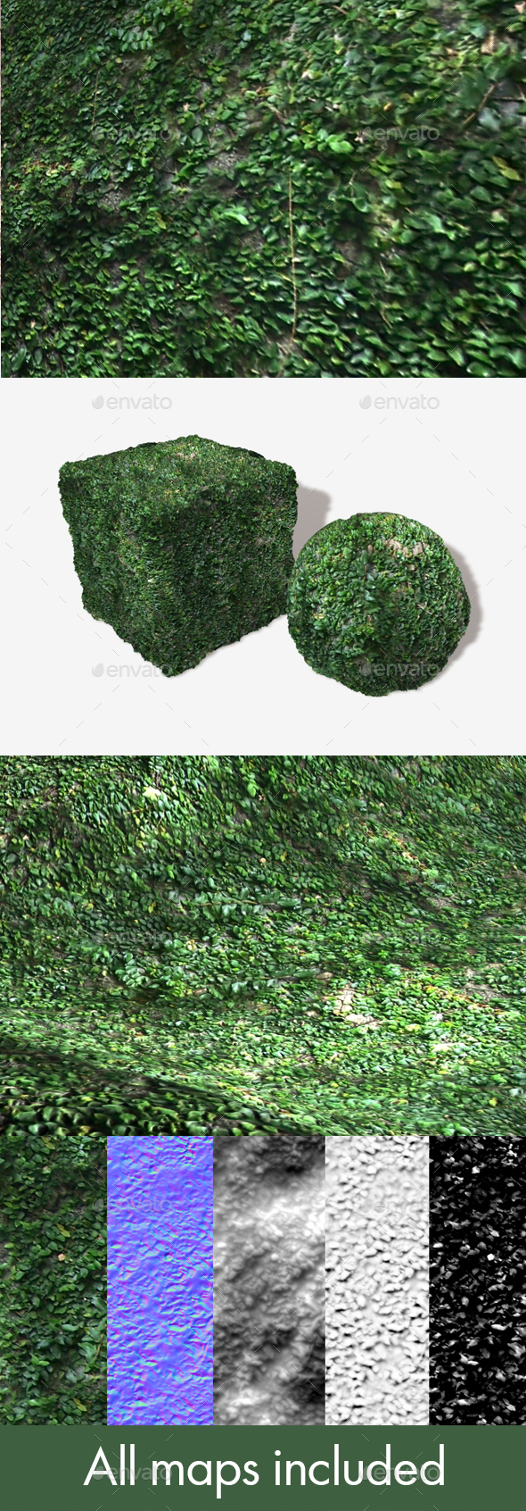 Vine Covered Rock Seamless Texture by Lucky_Fingers | 3DOcean