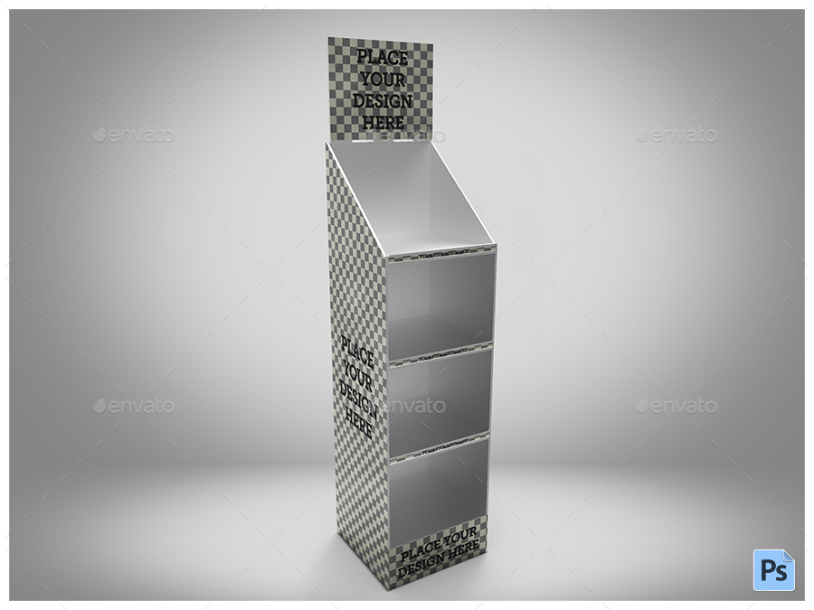 Promotional Store Shelf Stand Mockup by shockymocky | GraphicRiver
