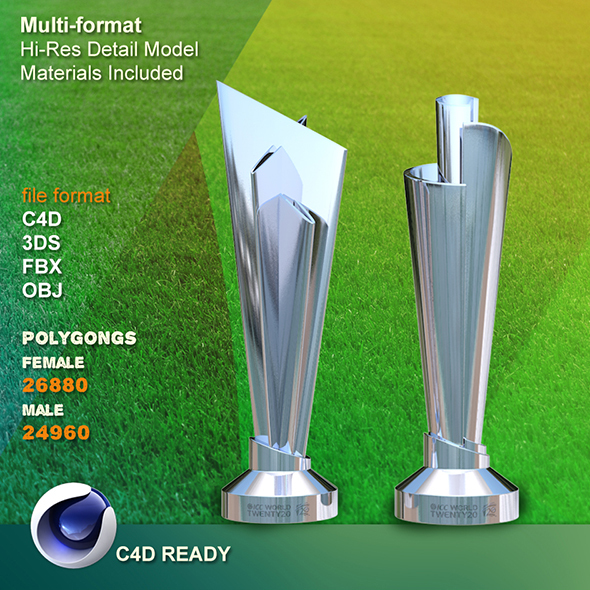 ICC Cricket T20 World Cup 2016 Trophy by palashfx | 3DOcean